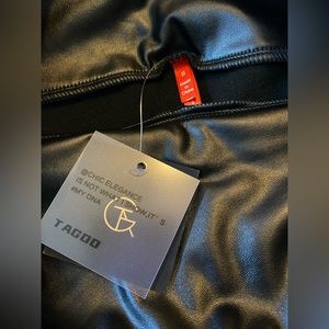 Tagoo | Pants & Jumpsuits | Tagoo Faux Leather Black Pants Size Small Nwt | Poshmark